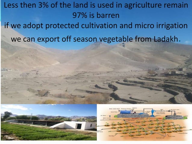agriculture status of ladakh | PPTX | Agriculture | Industries
