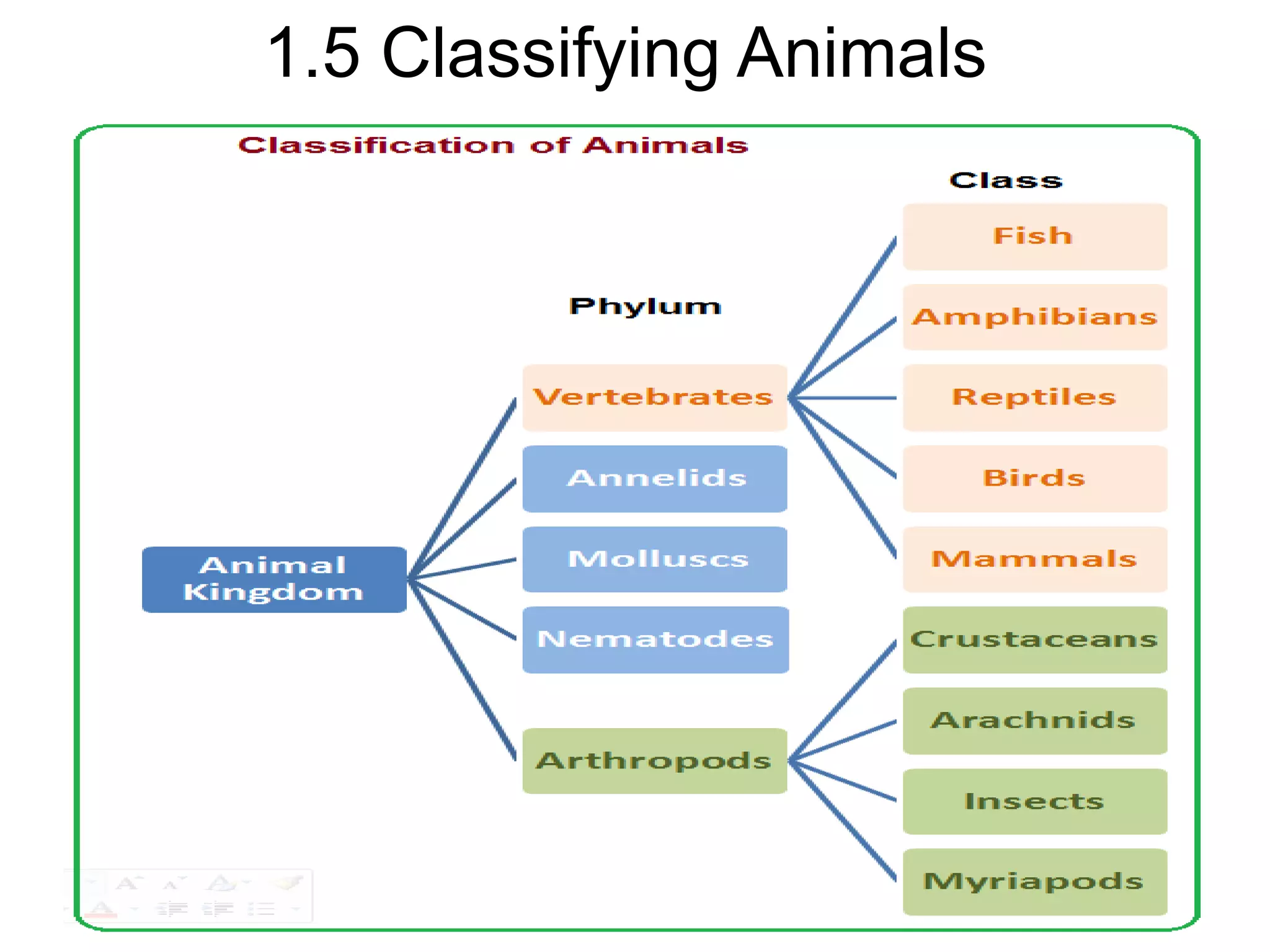 IGCSE Biology - classifying animals phylum vertebrates - five classes | ODP
