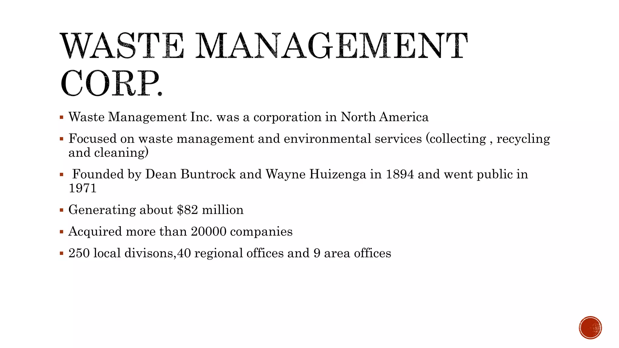 1. waste managment scandle 1998 | PPTX