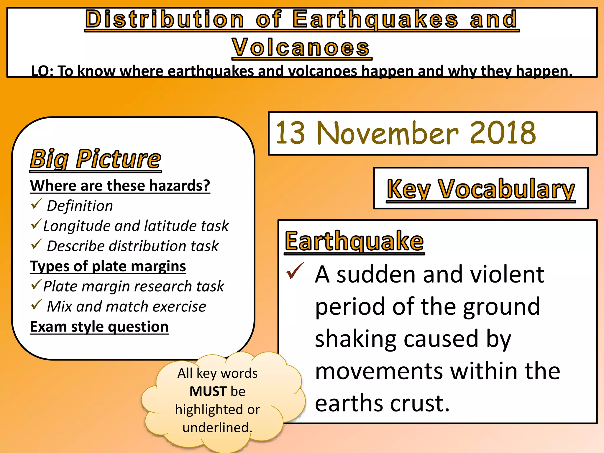 1. Distribution of Volcanoes and Earthquakes | PPTX