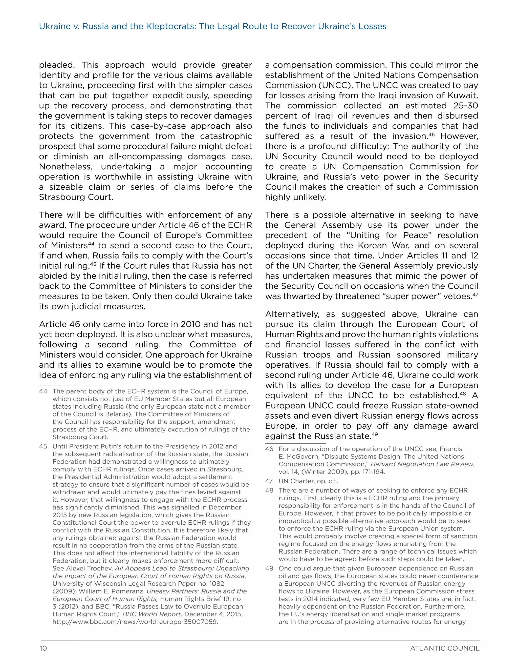 Ukraine v. Russia and the Kleptocrats | PDF