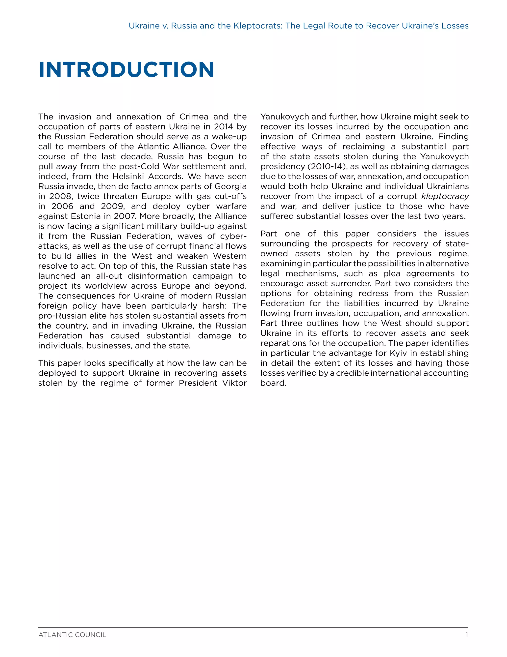 Ukraine v. Russia and the Kleptocrats | PDF