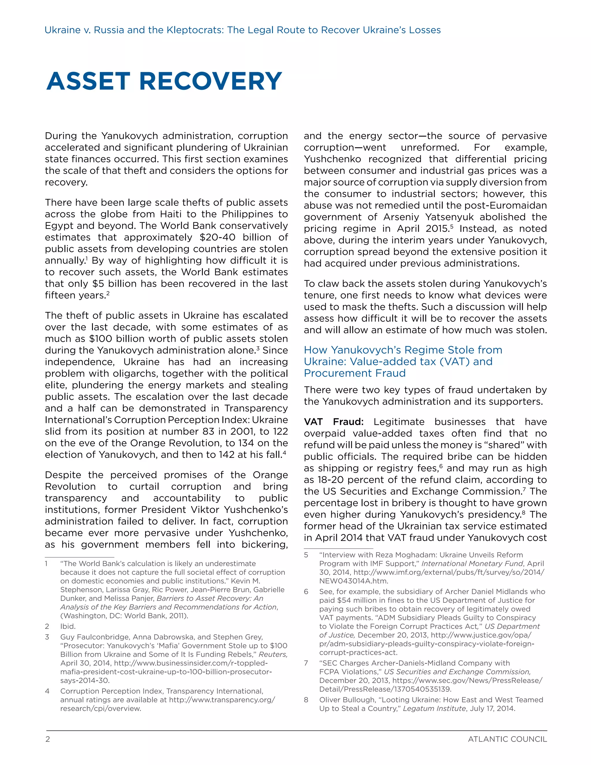 Ukraine v. Russia and the Kleptocrats | PDF