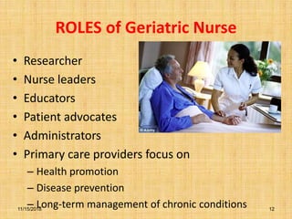 1. geriatric nursing introduction | PDF