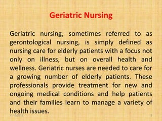 1. geriatric nursing introduction | PDF