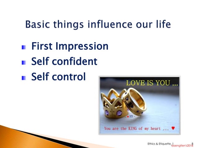 Ethics & Etiquette #1 _ tien's 2018 | PPT