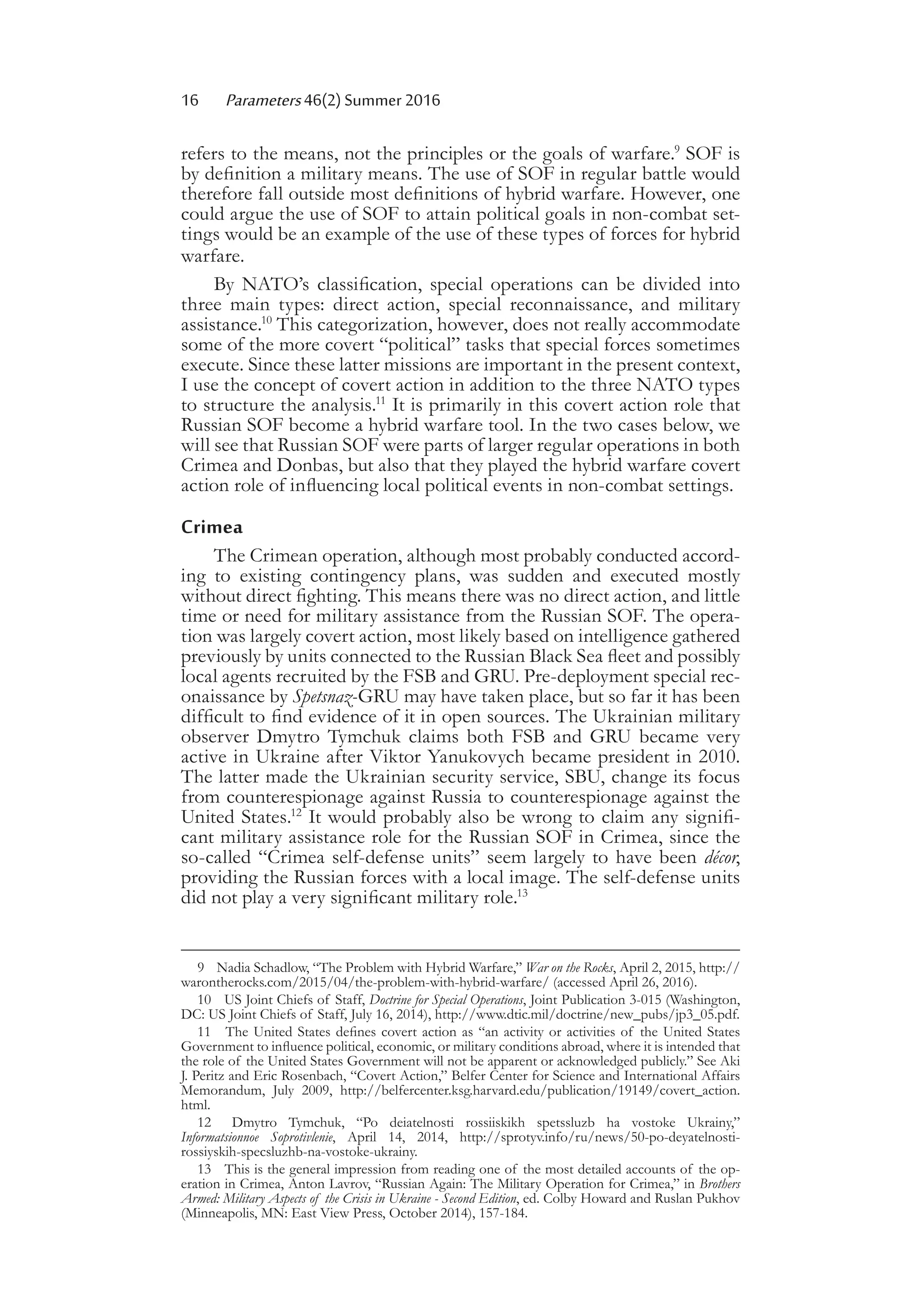 Russian Special Operations Forces in Crimea and Donbas | PDF