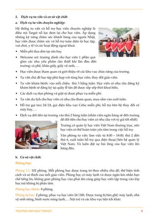 TRƯỜNG ANH NGỮ TARGET - CEBU | PDF