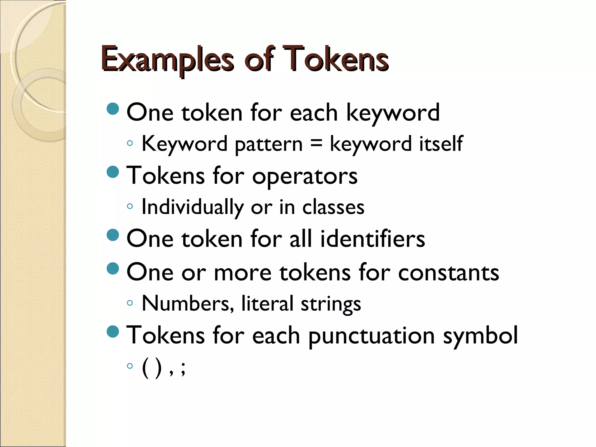 1.Role lexical Analyzer | PPT