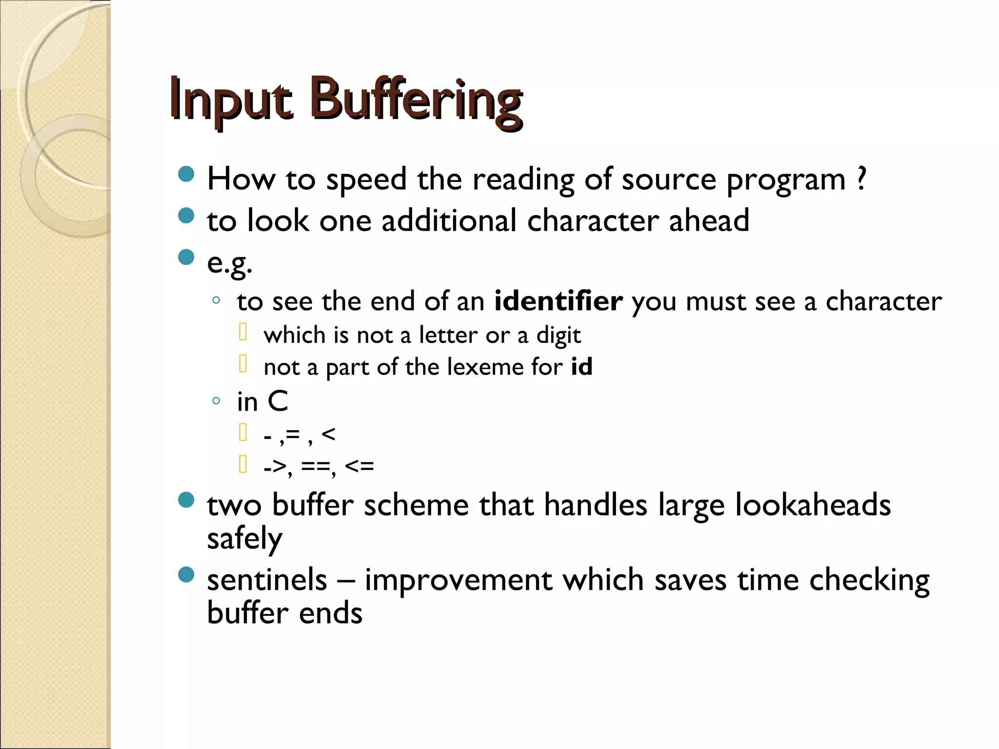 1.Role lexical Analyzer | PPT