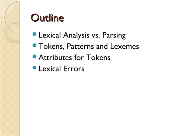 1.Role lexical Analyzer | PPT