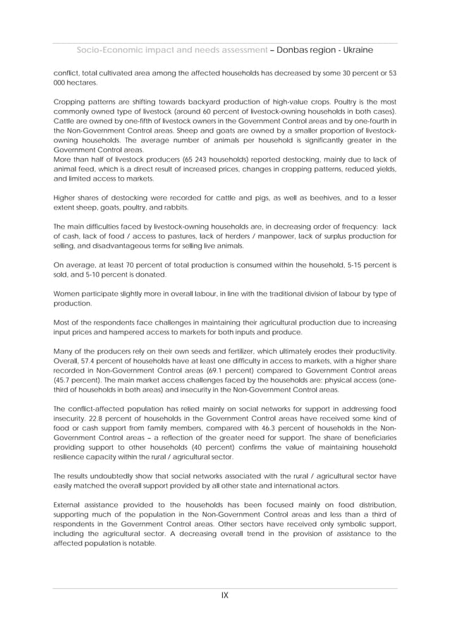 Socio-economic impact and needs assessment | PDF