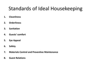 Introduction Housekeeping Organization | PPTX