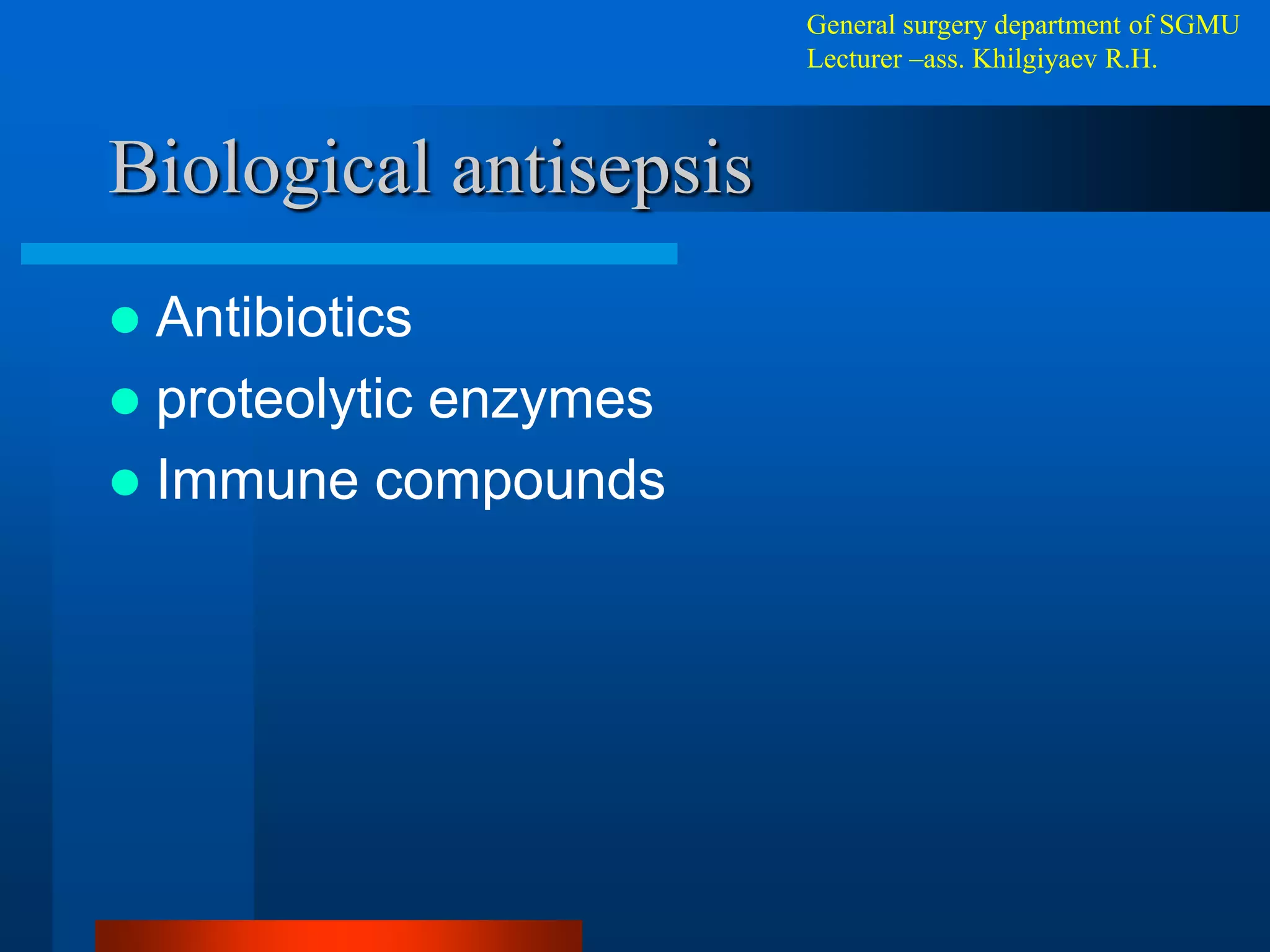 1.1 antisepsis | PDF