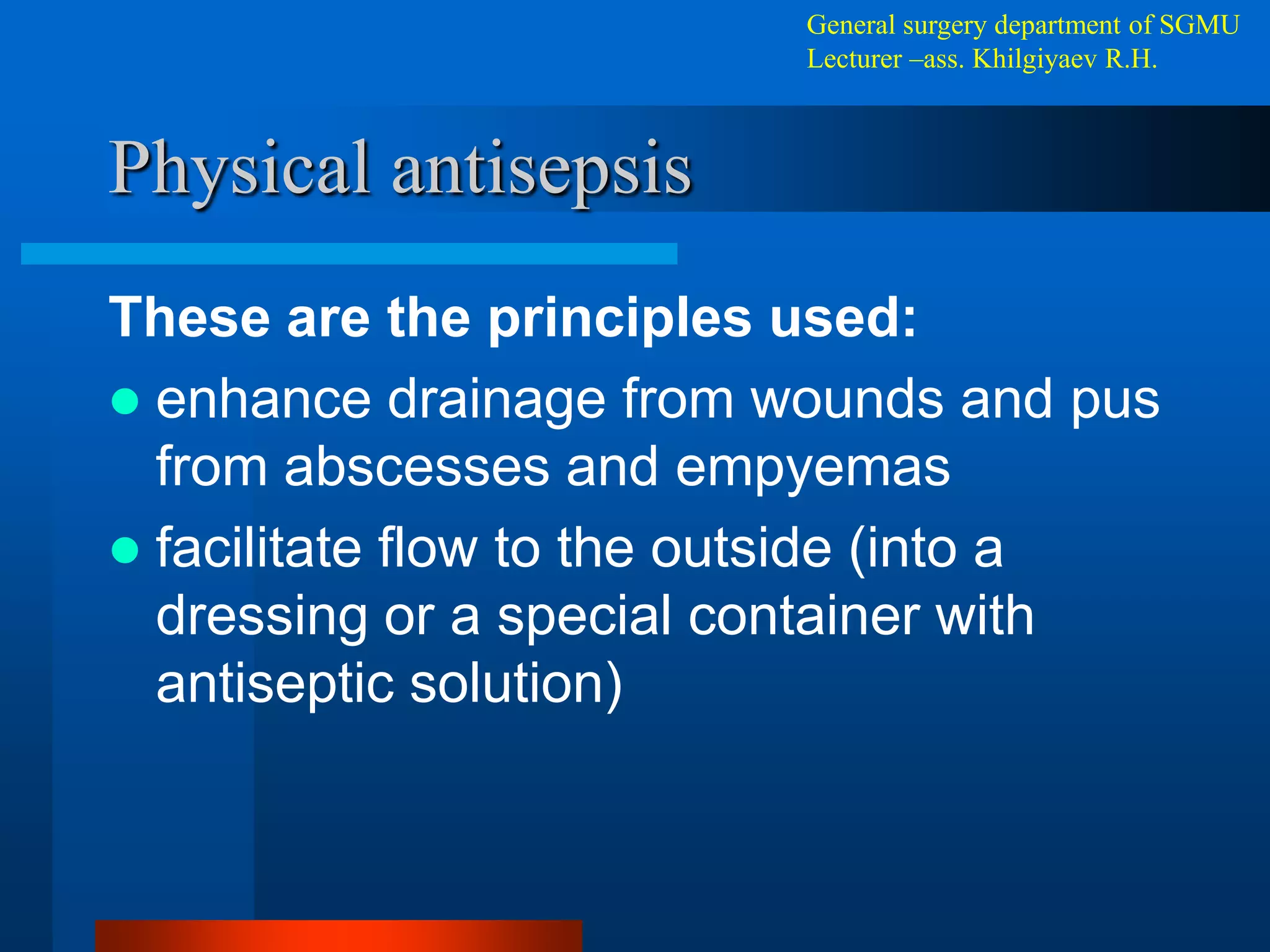 1.1 antisepsis | PDF