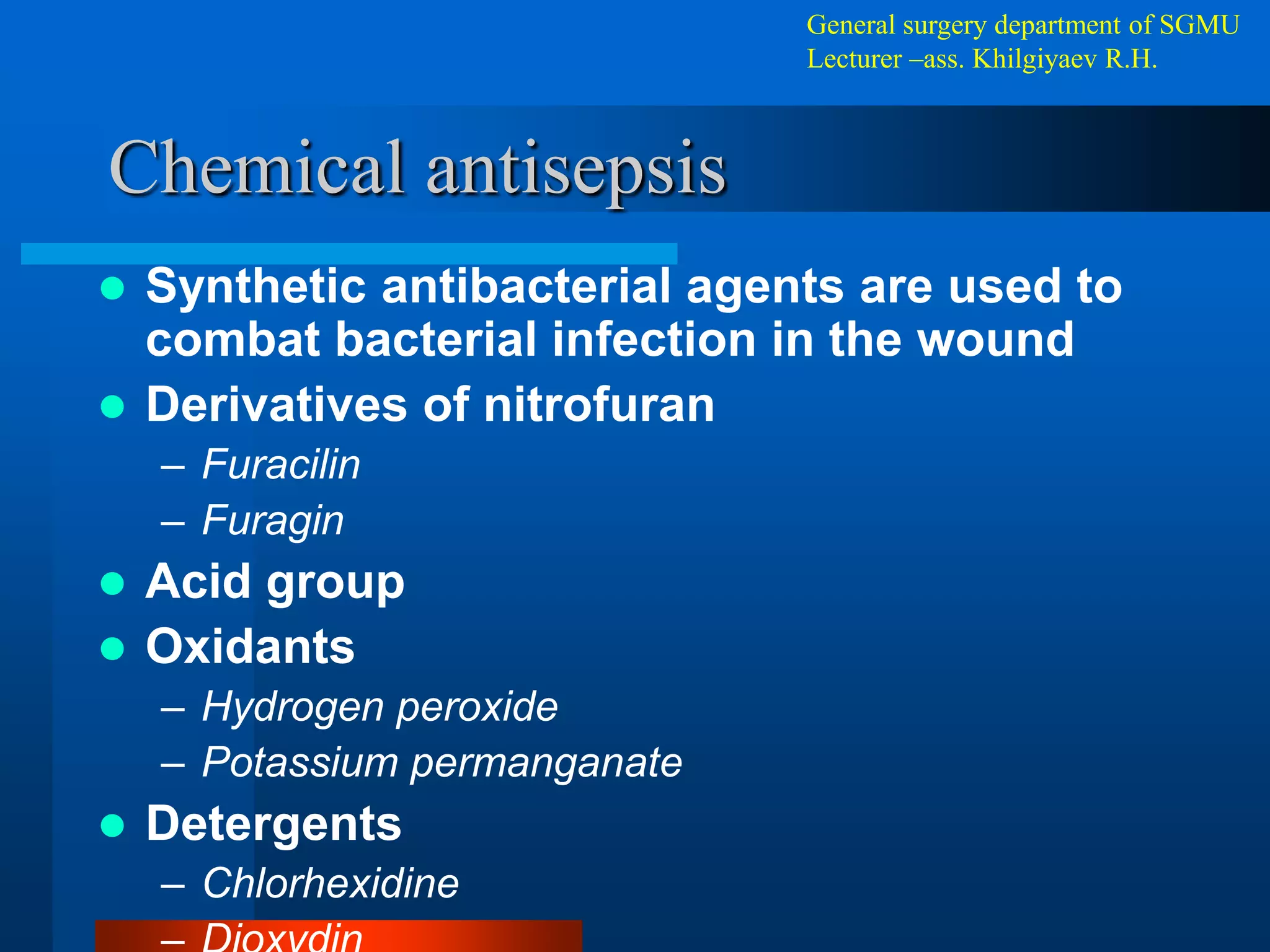 1.1 antisepsis | PDF