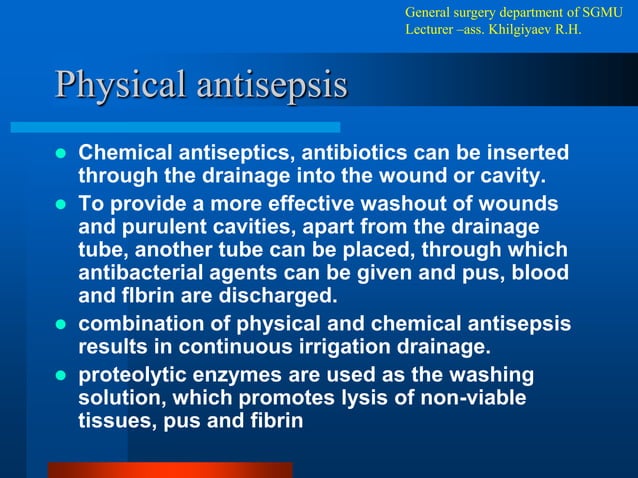 1.1 antisepsis | PDF