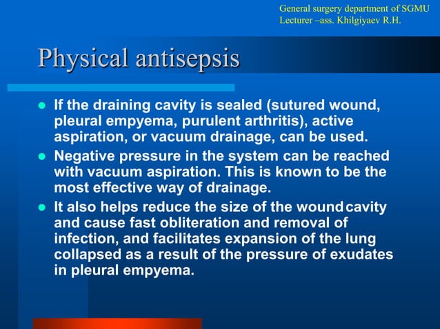 1.1 antisepsis | PDF