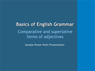 Basics of English Grammar | PPT