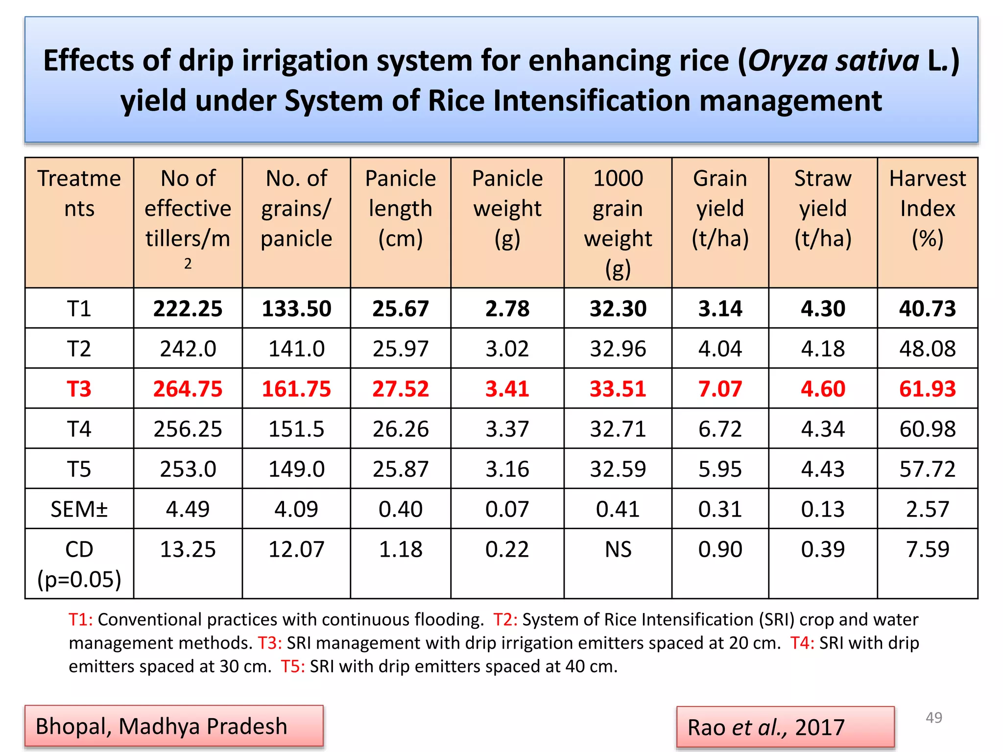 irrigation management in different rice establishment methods. | PPTX