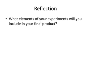 1. production experiments | PPT