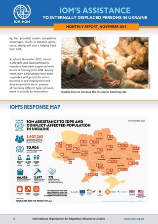 Monthly report on IOM's assistance to IDPs in Ukraine, November 2015 | PDF