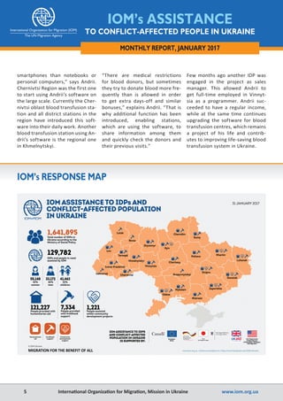 Report on IOM's assistance to conflict-affected people in Ukraine ...