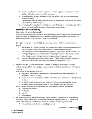 1. conceptual framework | PDF | Stocks and Bonds | Personal Investing