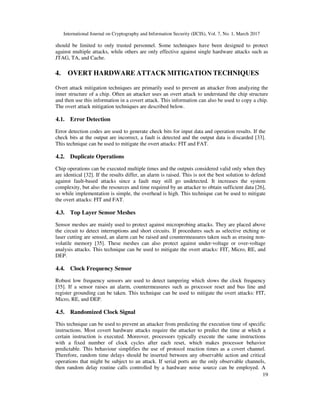 HARDWARE ATTACK MITIGATION TECHNIQUES ANALYSIS | PDF
