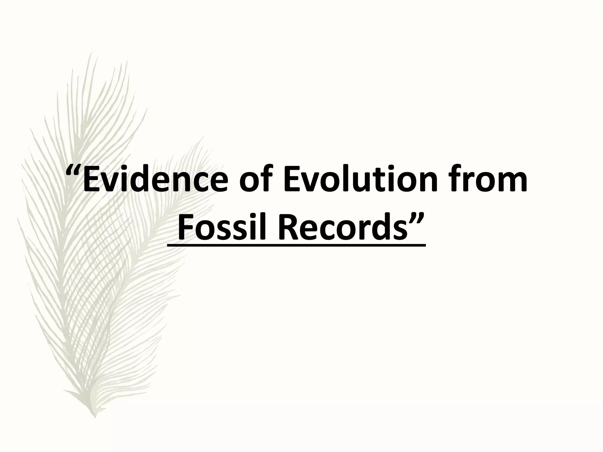 Evidence from fossil records GRADE10 | PPTX