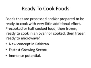 1. ready to cook frozen meat product | PPT