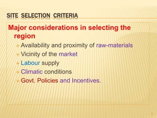 1.1 location selection | PPTX | Developmental Sites | Real Estate