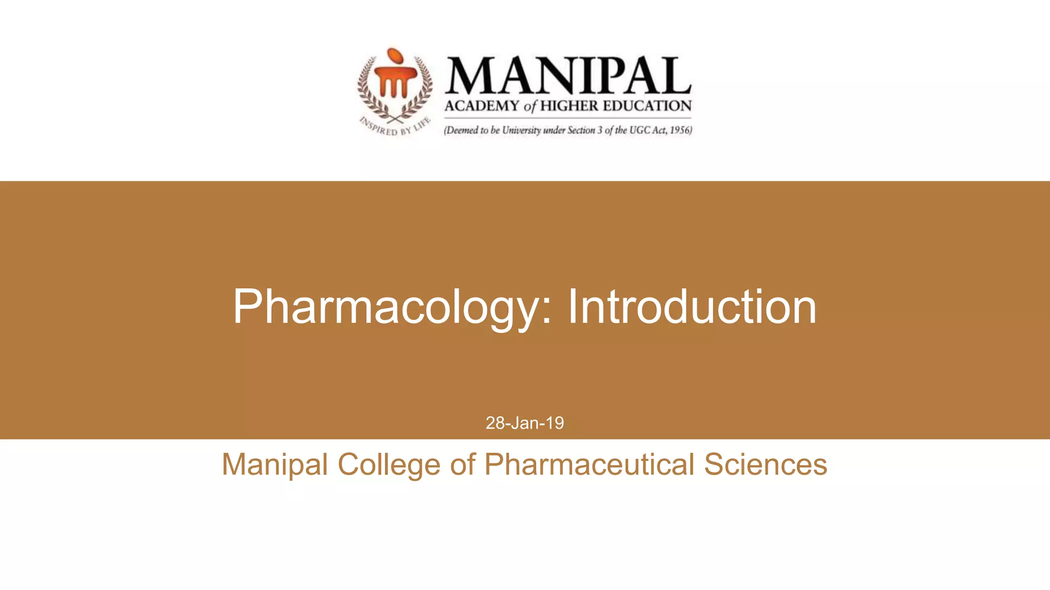 Pharmacology introduction | PPT