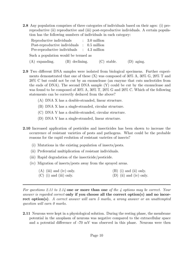 NEST 2013 Question Paper | PDF