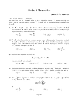 NEST 2011 Question Paper | PDF