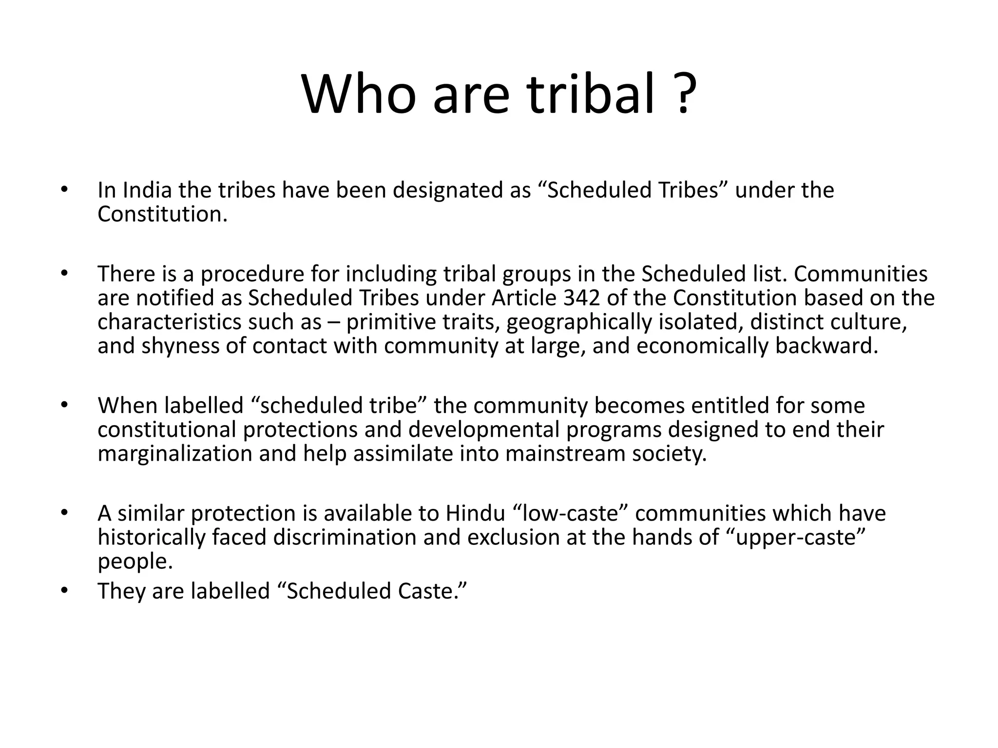 1.4 tribal development in india | PPTX