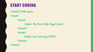 1.1 html lec 1 | PPT