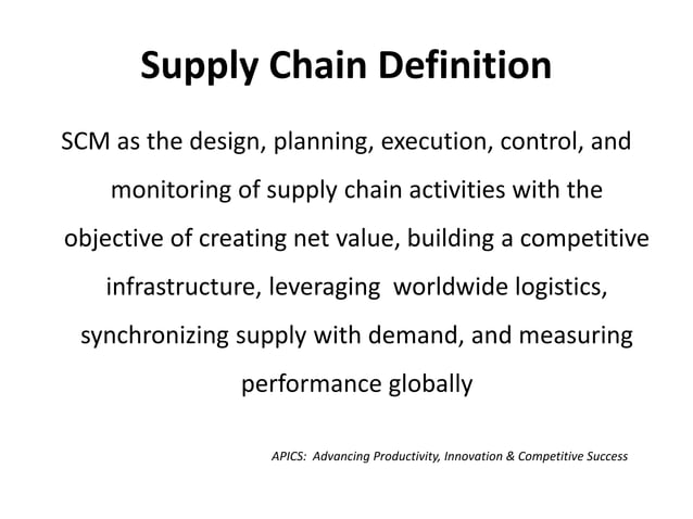 1.1 overview of scm a-29 jun10 | PPT