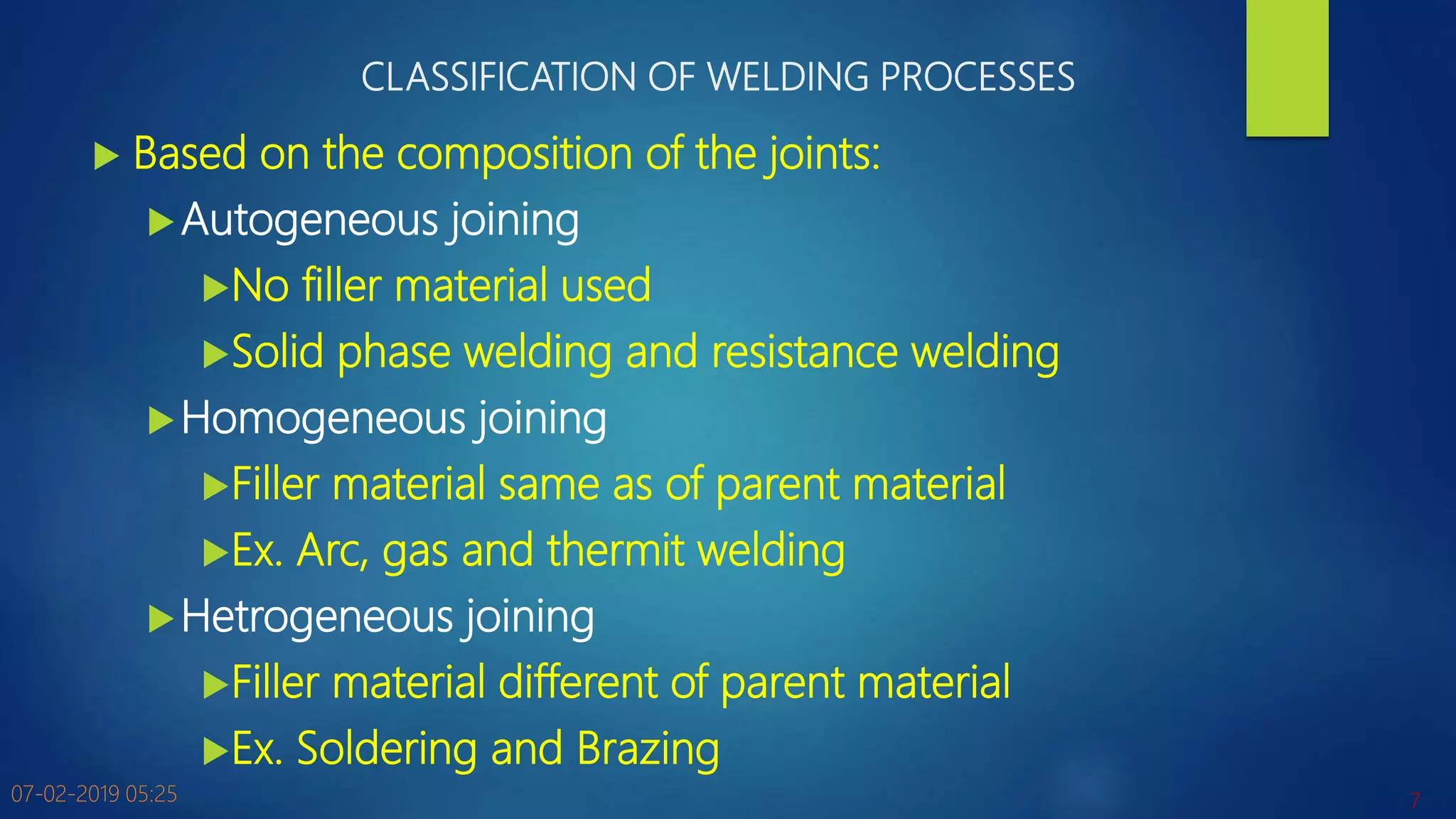 Introduction to joining process, welding classification,terminology,positions | PPT