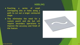 Sheet metal processes - shearing | PPTX