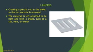 Sheet metal processes - shearing | PPTX
