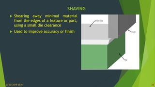 Sheet metal processes - shearing | PPTX
