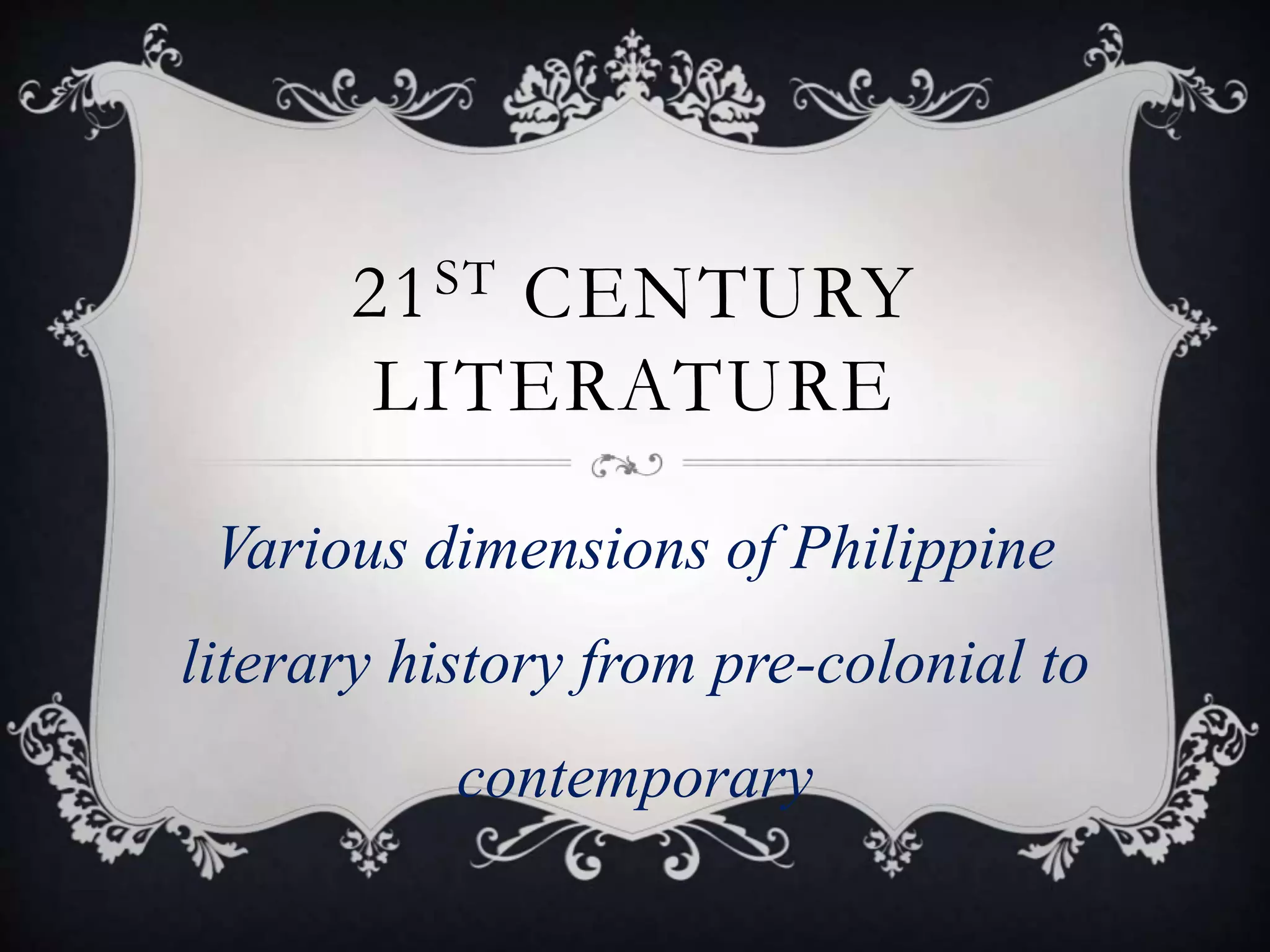 Pre-colonial Literature | PPT