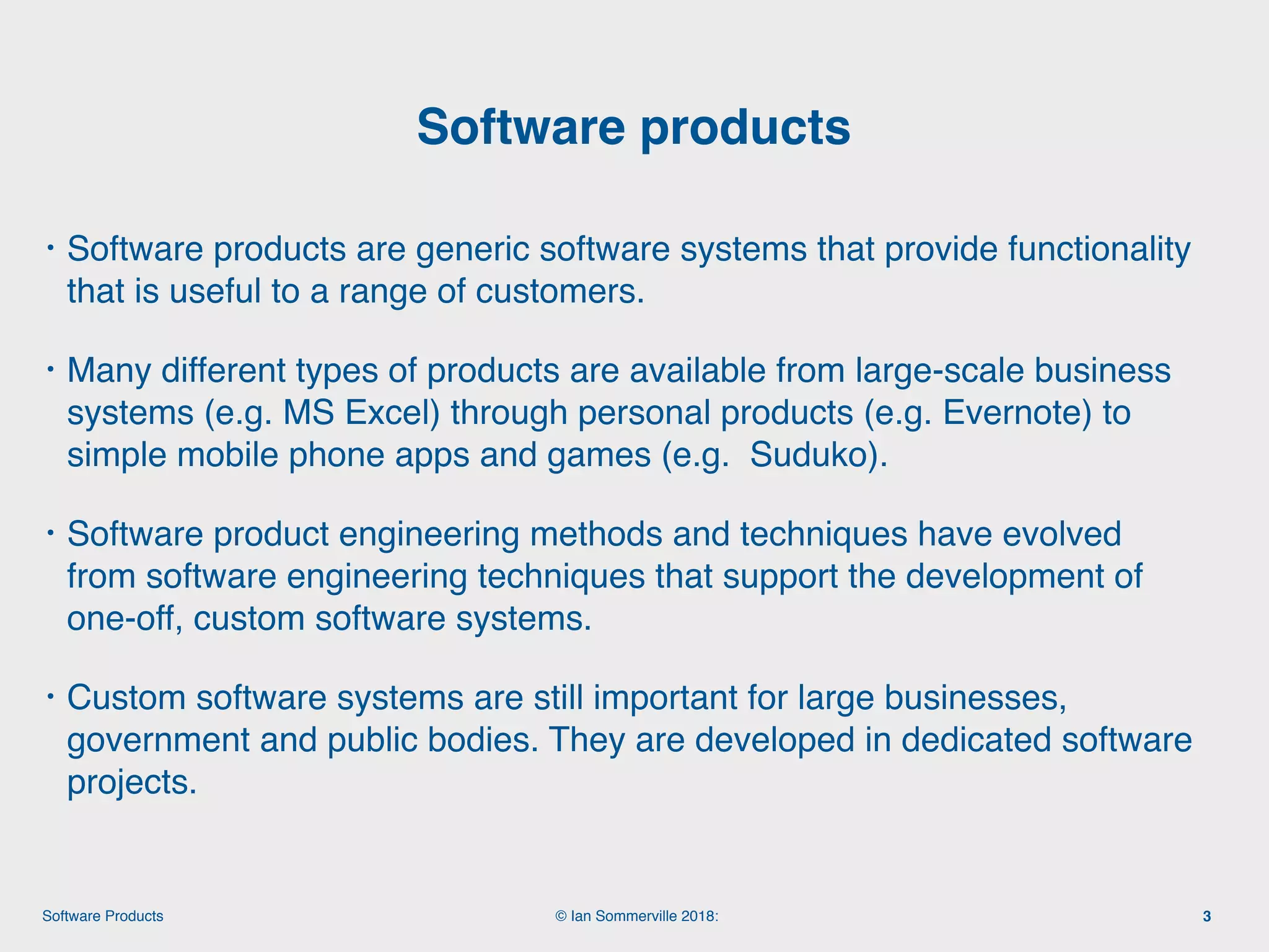 Engineering Software Products: 1. software products | PDF