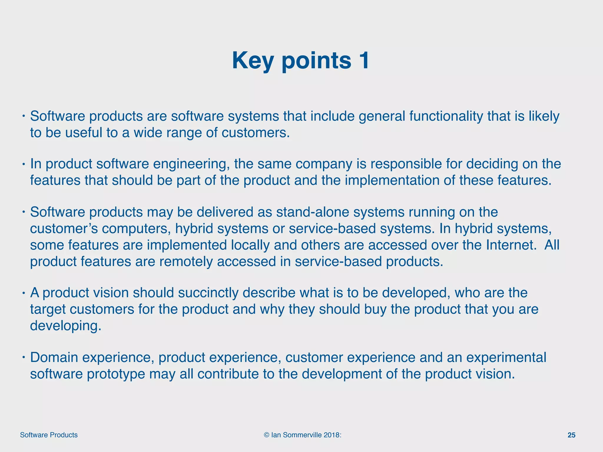 Engineering Software Products: 1. software products | PDF