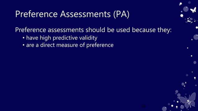 1. introduction what are preference assessments. | PPT