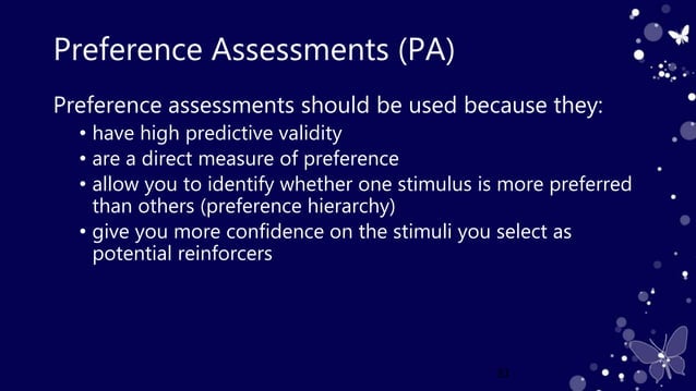 1. introduction what are preference assessments. | PPT
