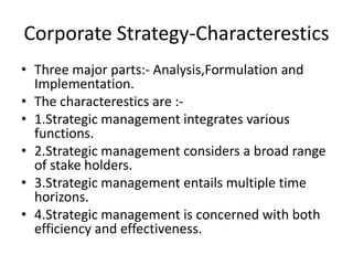 1.corporate strategy &policy overview | PPT