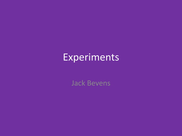 1. production experiments | PPTX