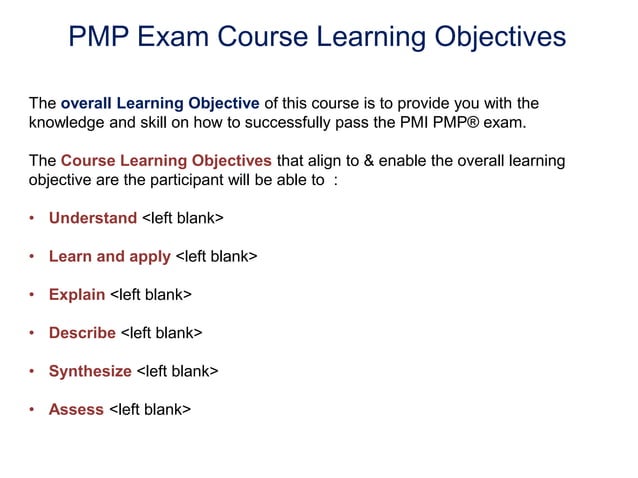 PMP Exam Prep_sample slides | PDF | Educational Assessment | Education